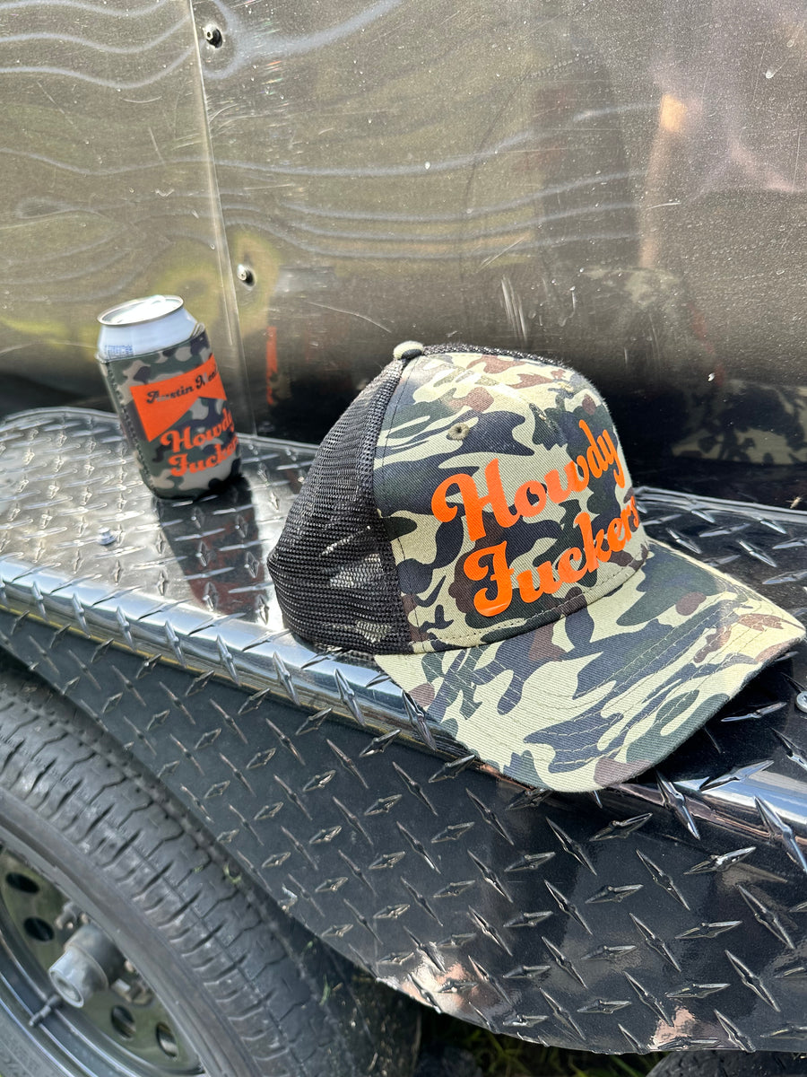 Howdy F#ckers Camo Koozie – Austin Meade | Official Store